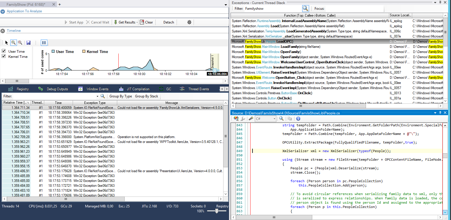 .NET Runtime Analyzer – Features - .NET Profiler
